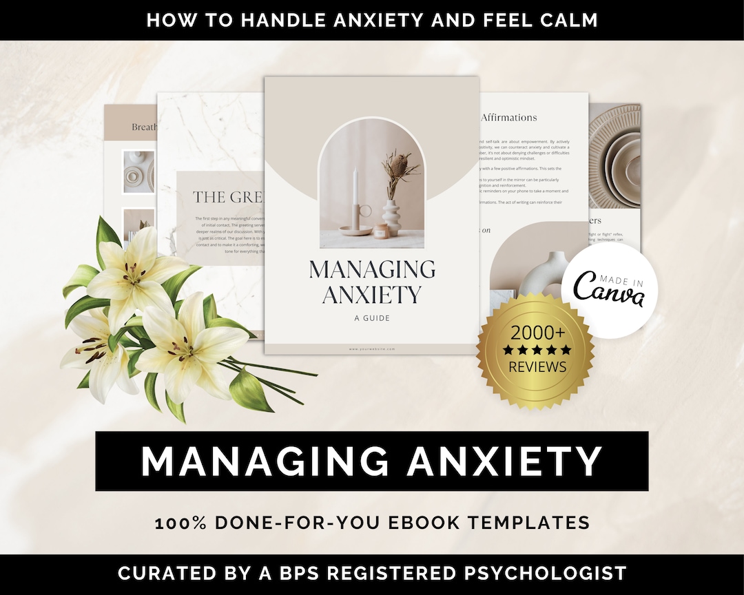 Anxiety Relief Ebook Canva Template: Coaching Guide (digital Download ...