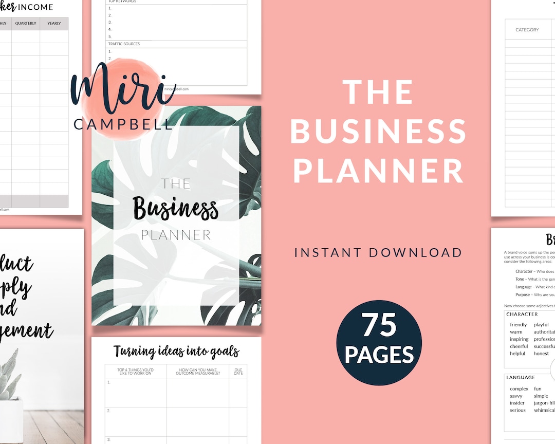 Printable Business Planner, Small Business Planner Printable, Home ...