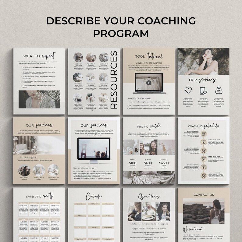 Coaching Client Welcome Packet: Canva Template, Business Forms - Etsy