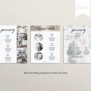 Pricing Guide Templates, Price Guide Templates, Canva Templates ...