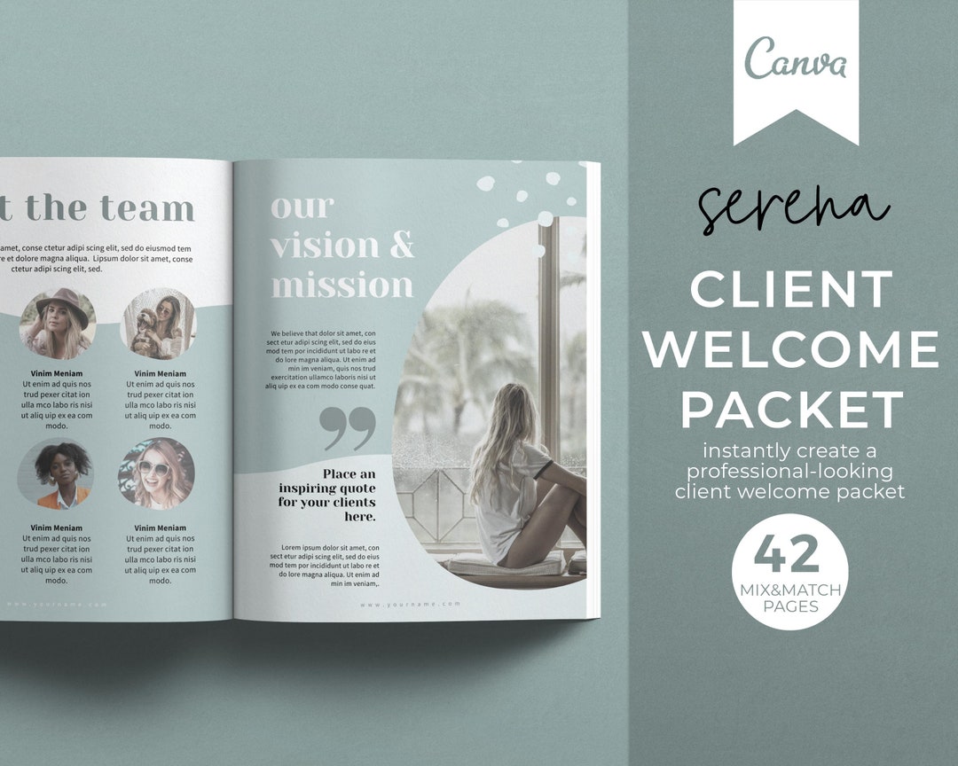 Client Welcome Kit Canva Templates, Editable Client Welcome Packet ...