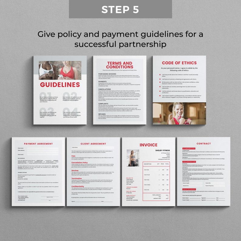 Personal Trainer Client Welcome Packet: Fitness Business Canva Template ...