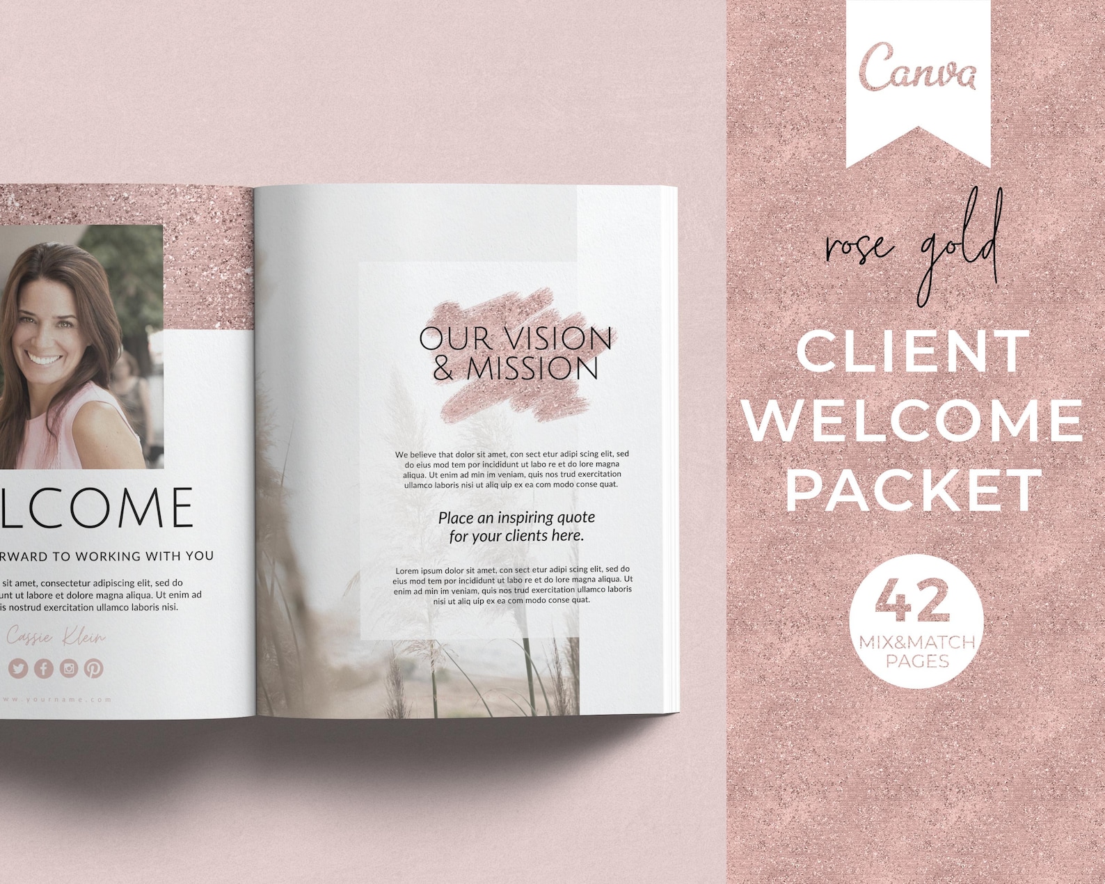 Client Welcome Kit Client Welcome Packet Template Canva | Etsy