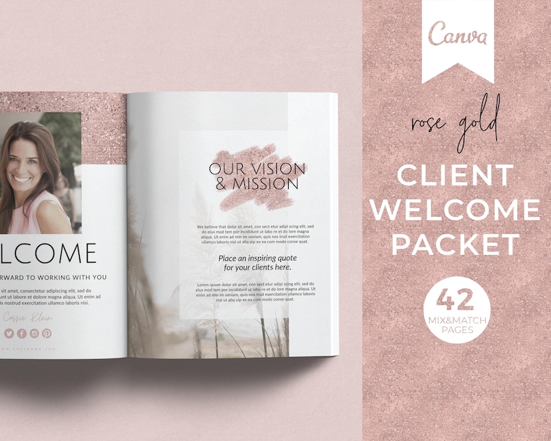 Client Welcome Kit Client Welcome Packet Template Canva | Etsy