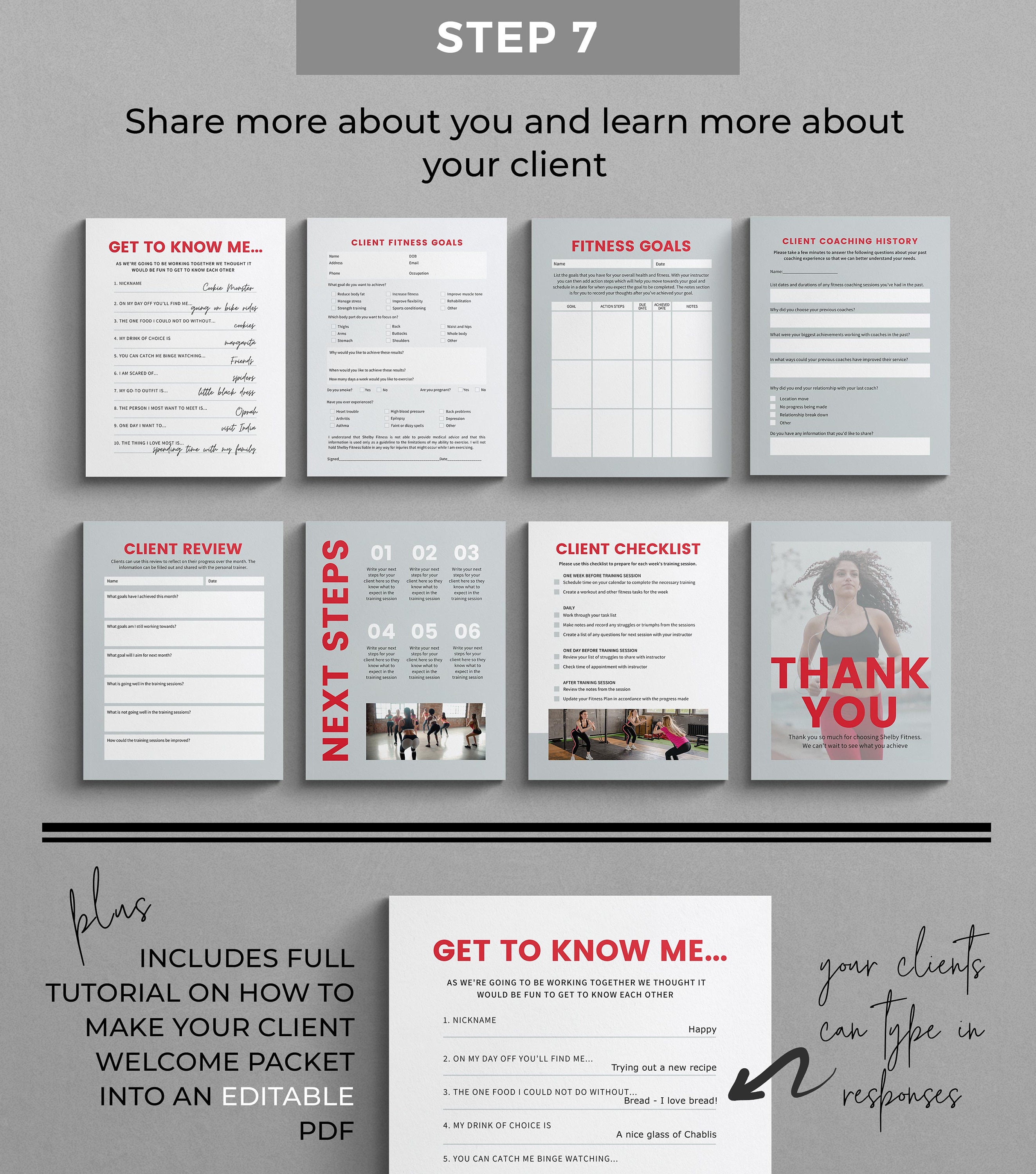 Personal Trainer Client Welcome Packet: Fitness Business Canva Template ...