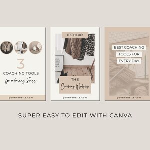 Coach Pinterest Template, Coaching Pinterest Template, Canva Template ...