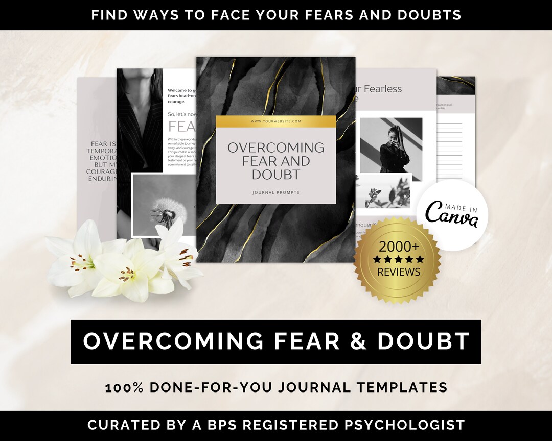 Fear & Doubt Journal Canva Templates: Coaching Tool (digital Download ...