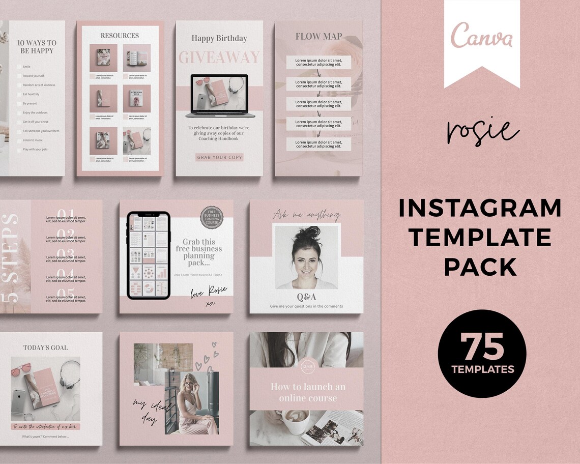 Instagram Templates Canva Instagram Post Templates Instagram - Etsy