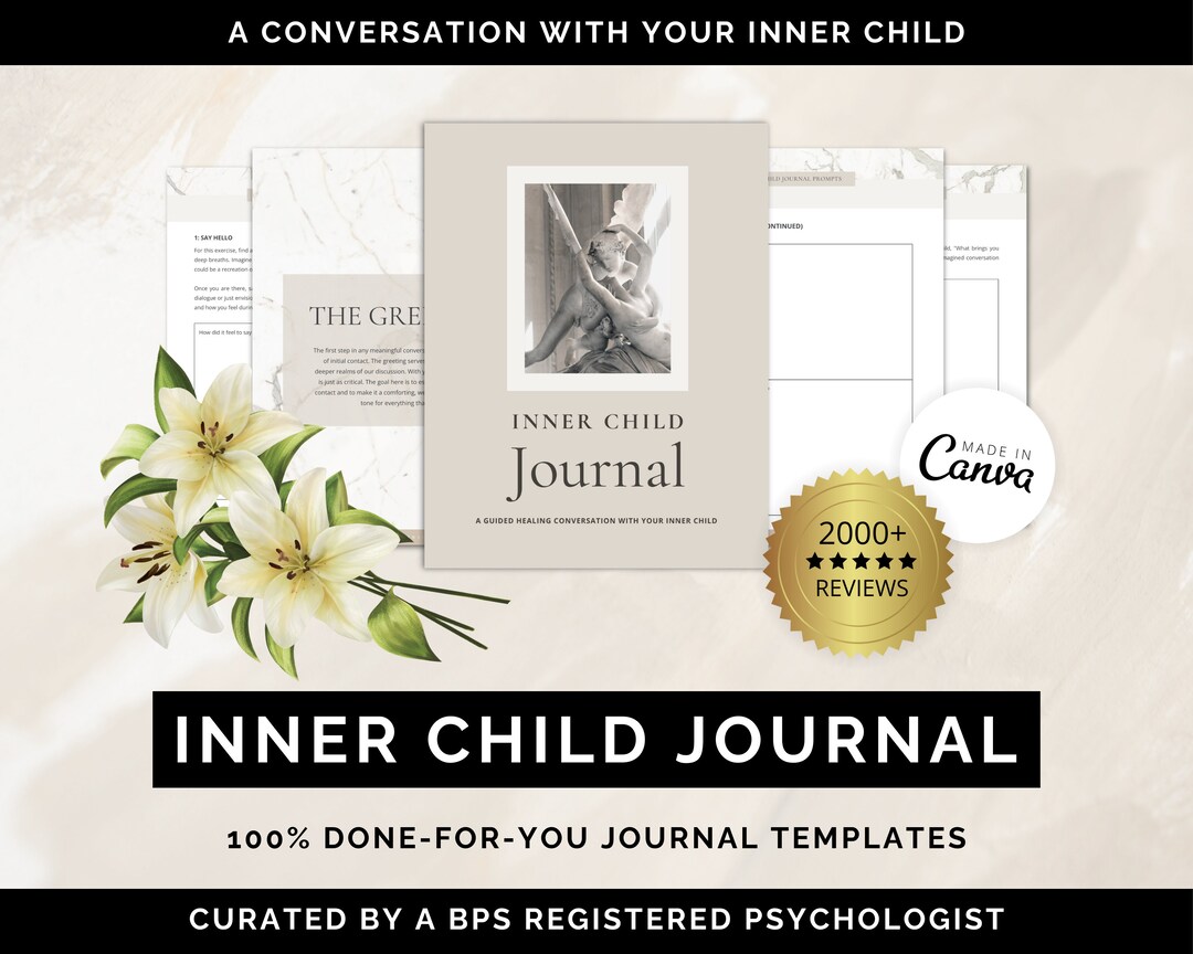 Heal Inner Child Journal: Conversation Workbook Canva Templates - Etsy