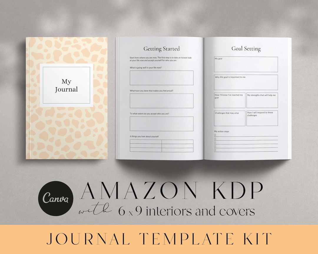 KDP Journal Canva Template: 6x9 Interior & Cover (PDF) - Etsy
