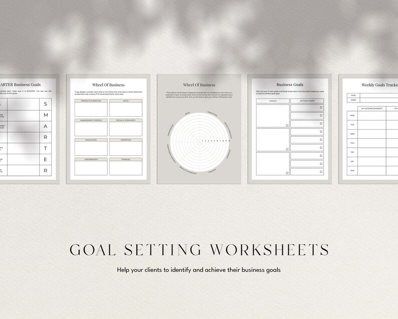 Business Coaching Worksheet Templates: 100+ Canva Tools - Etsy