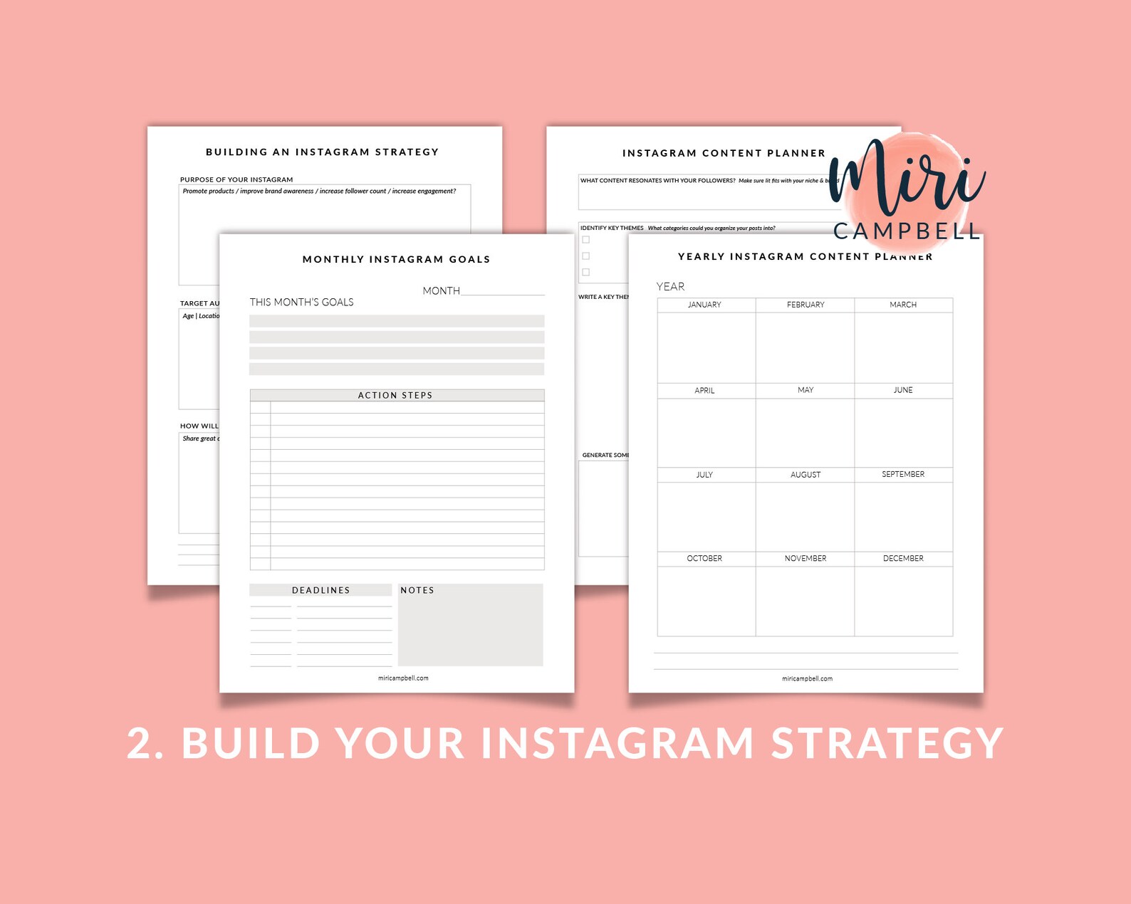 Instagram Planner Printable Instagram Planner Instagram - Etsy
