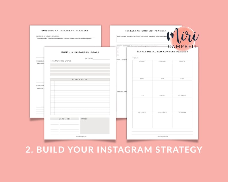 Instagram Planner Printable Instagram Planner Instagram - Etsy UK