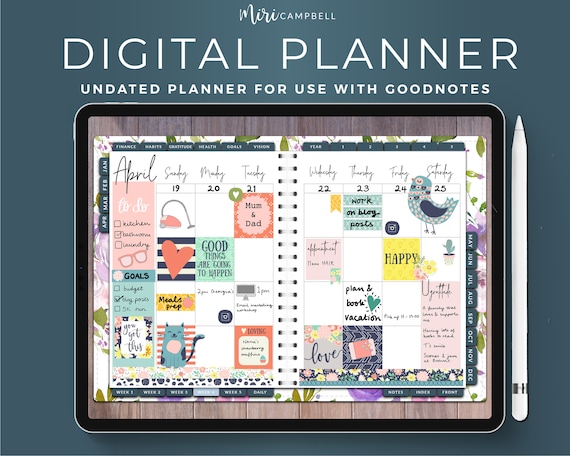 Calendars & Planners Paper & Party Supplies Paper Digital organization ...