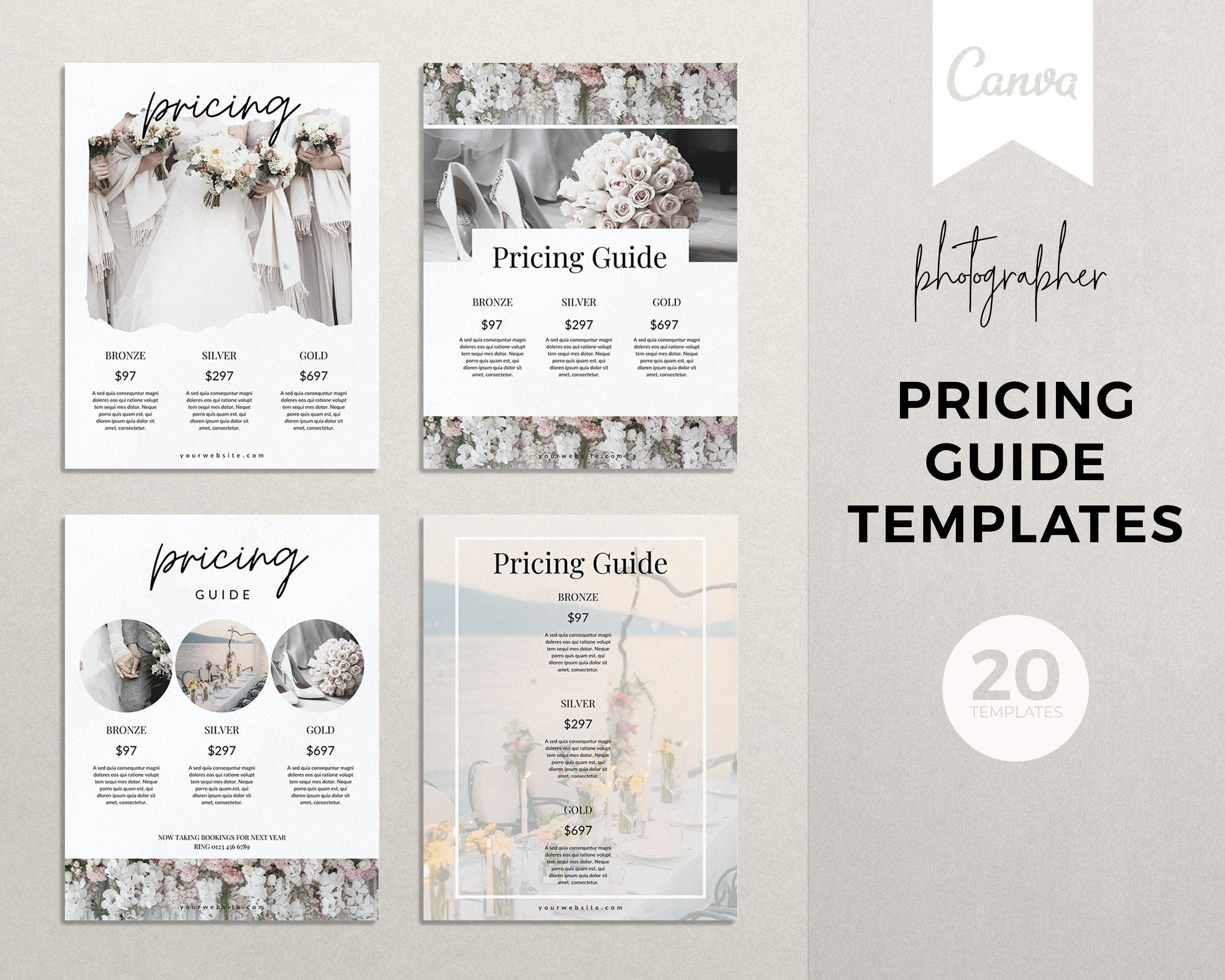 Pricing Guide Templates Price Guide Templates Canva - Etsy Canada