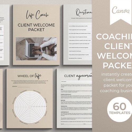 Personal Trainer Client Welcome Packet Canva Template - Etsy