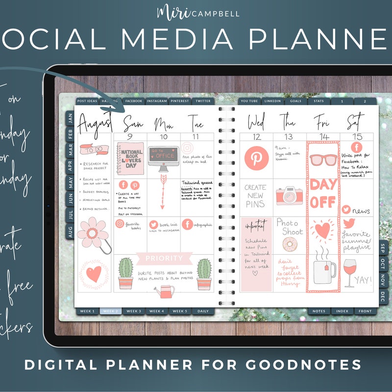 Social Media Planner - Etsy