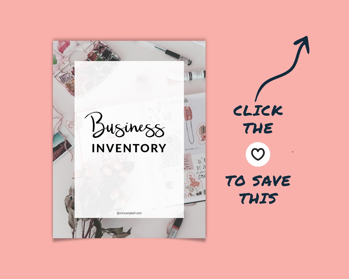 Printable Business Inventory Printable Business Planner | Etsy