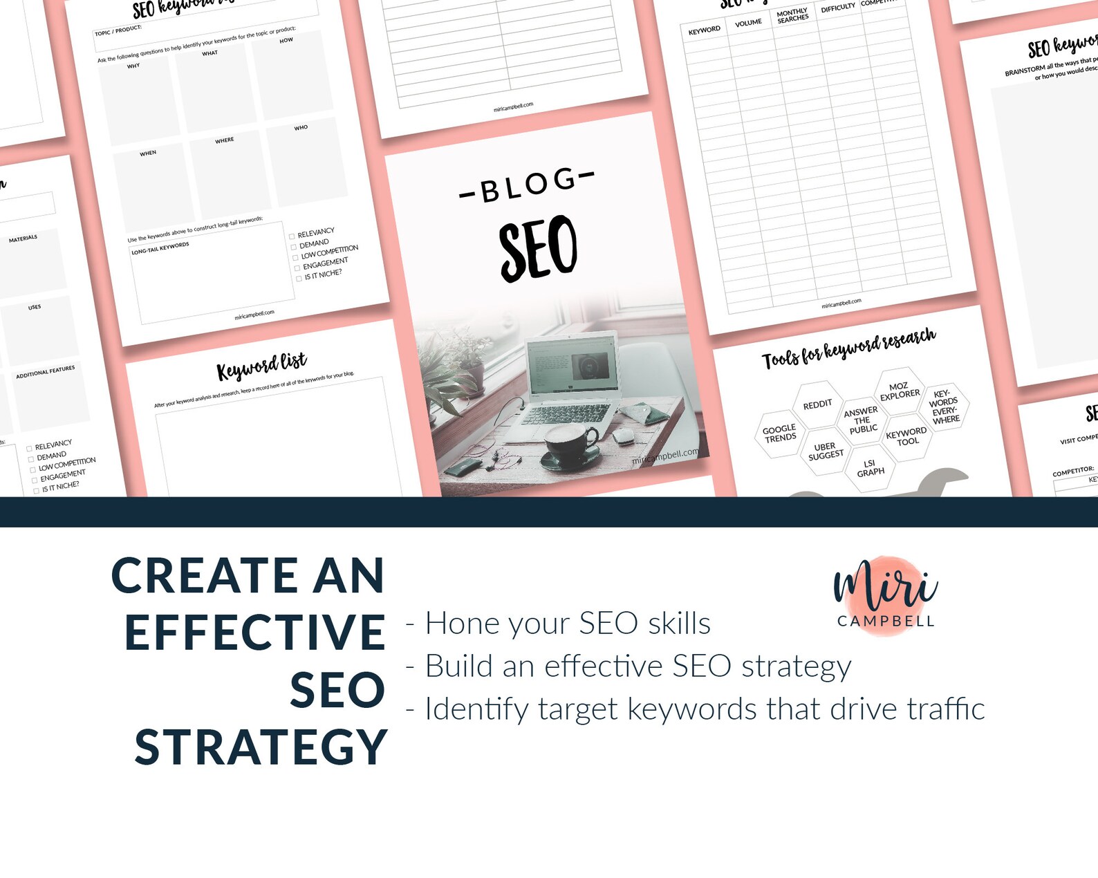 Blog Planner Printable Printable Blog Post Planner Blog SEO - Etsy