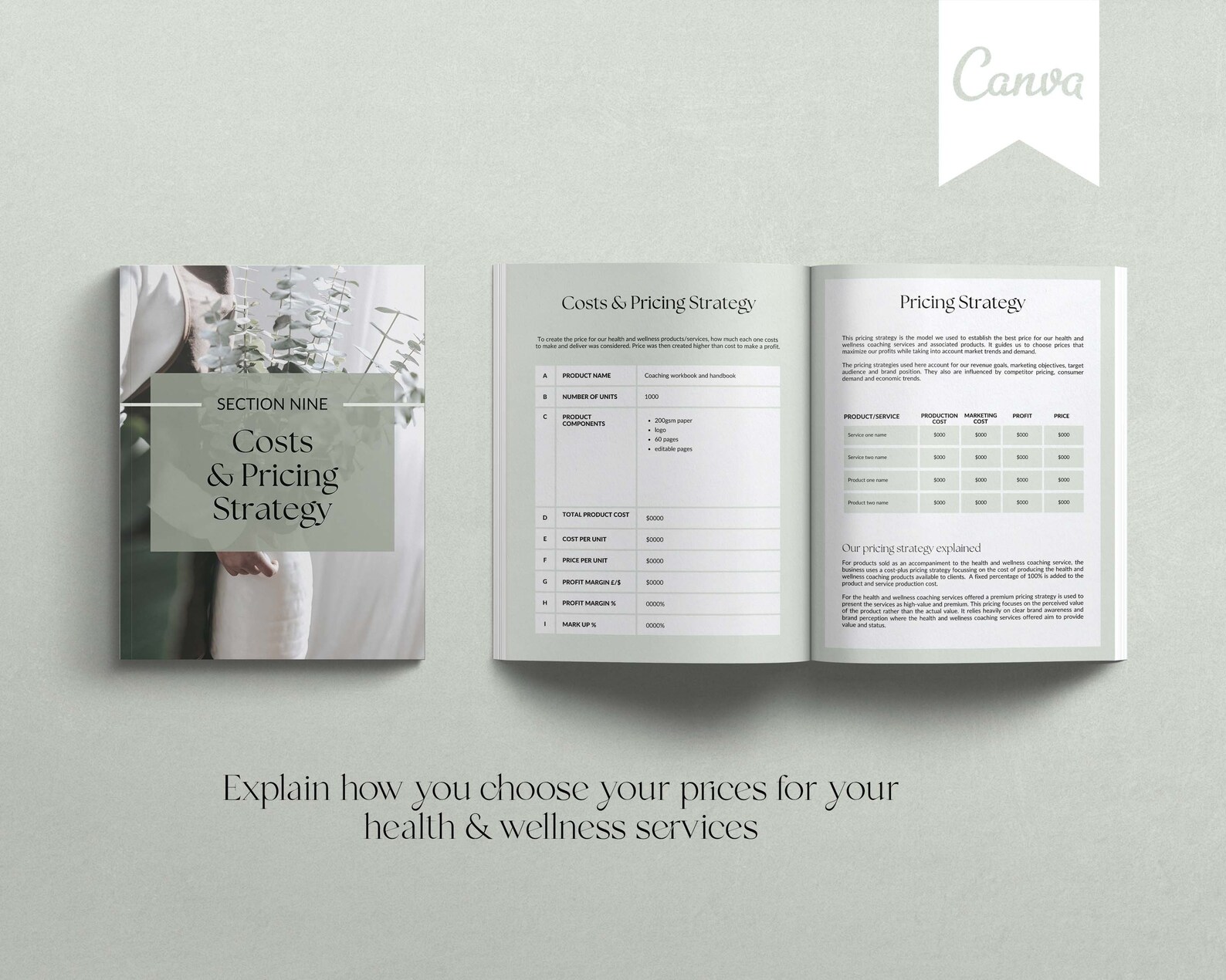 Health and Wellness Business Plan Canva Template Health - Etsy