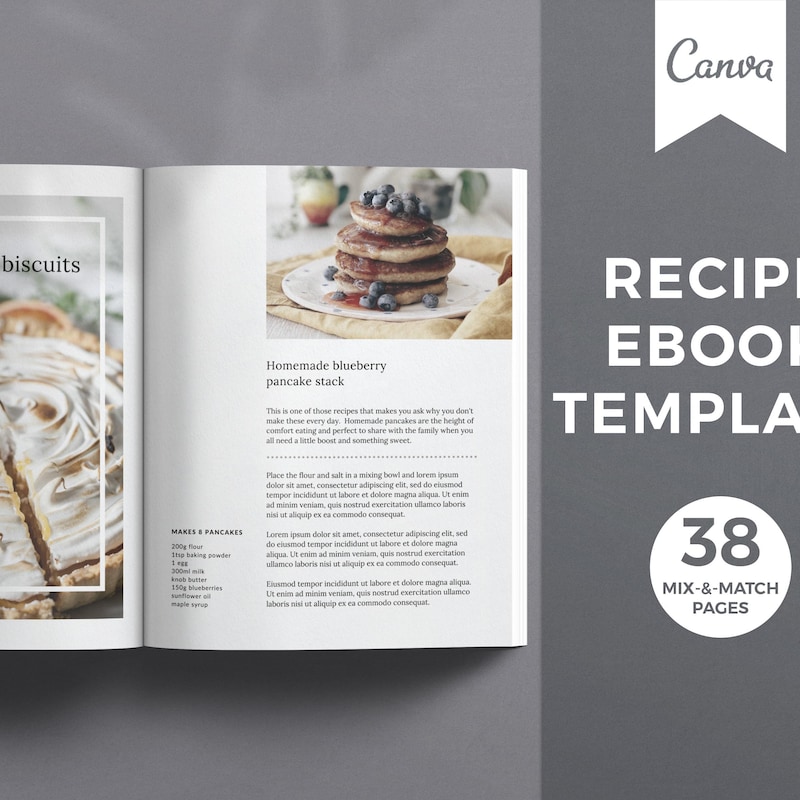 Recipe Book Template - Etsy