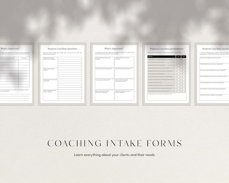 Business Coaching Worksheet Templates: 100+ Canva Tools - Etsy
