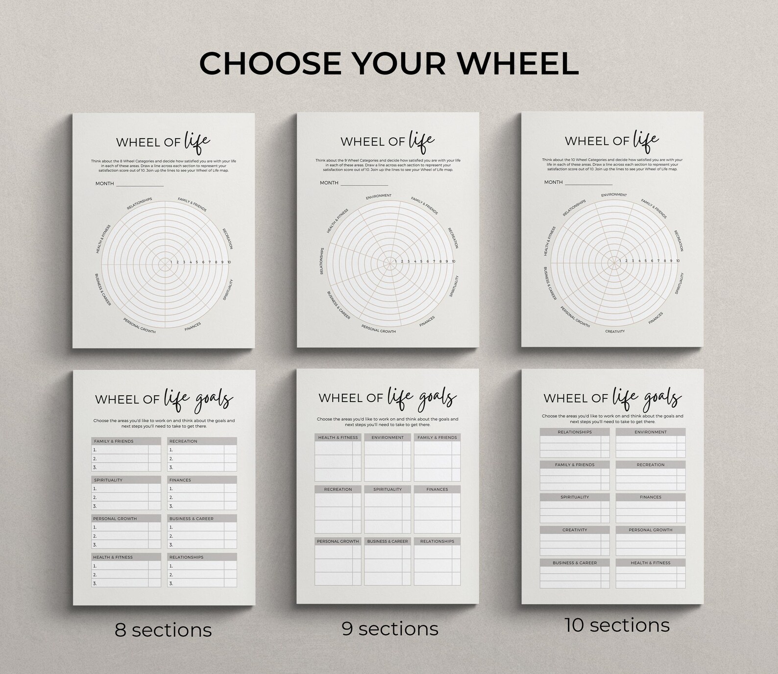 Wheel of Life Worksheet Template Canva Template Life Balance - Etsy Canada