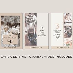 Coach Pinterest Template, Coaching Pinterest Template, Canva Template ...