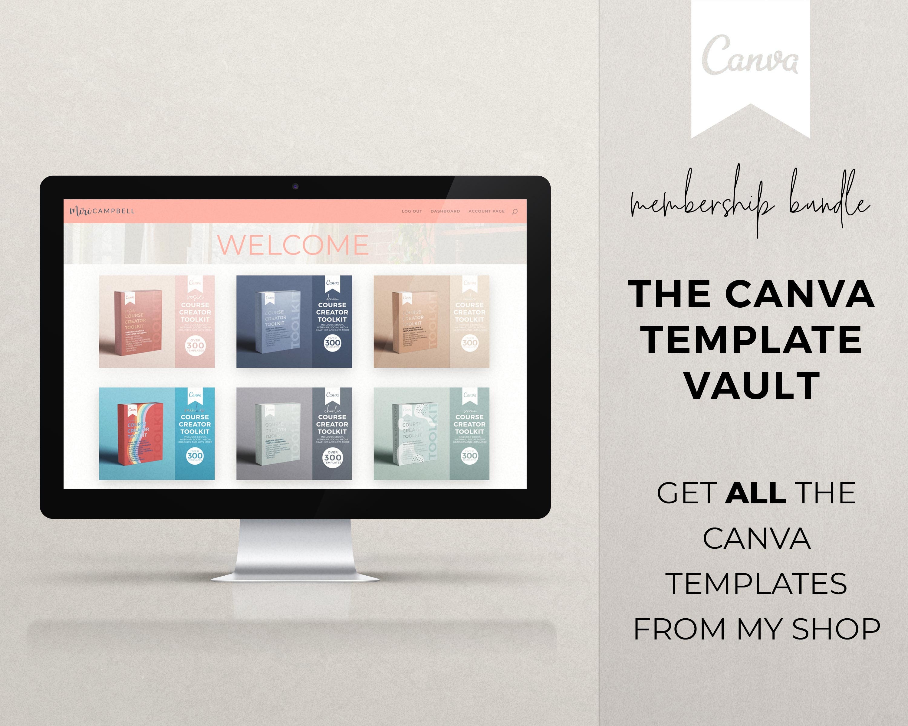 The Canva Template Vault Canva Template Membership Canva | Etsy