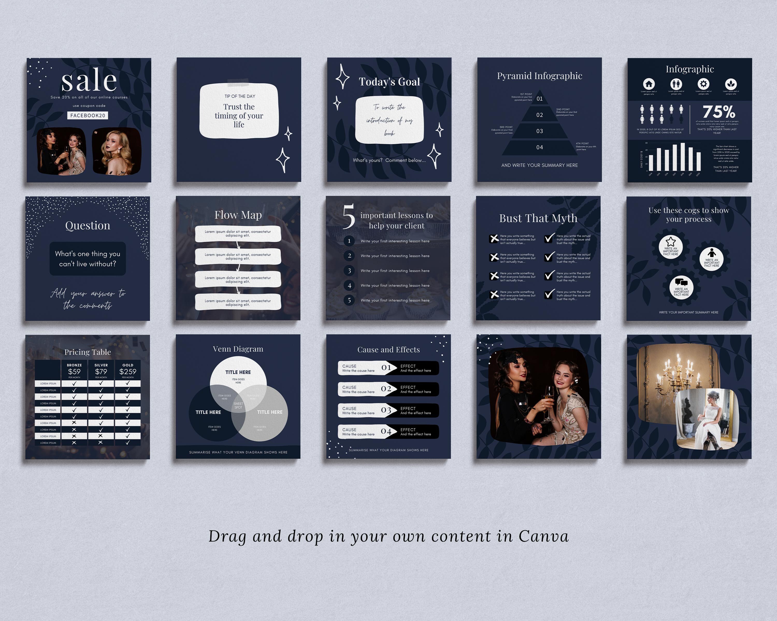 Canva Template Instagram Canva Templates Instagram Post | Etsy
