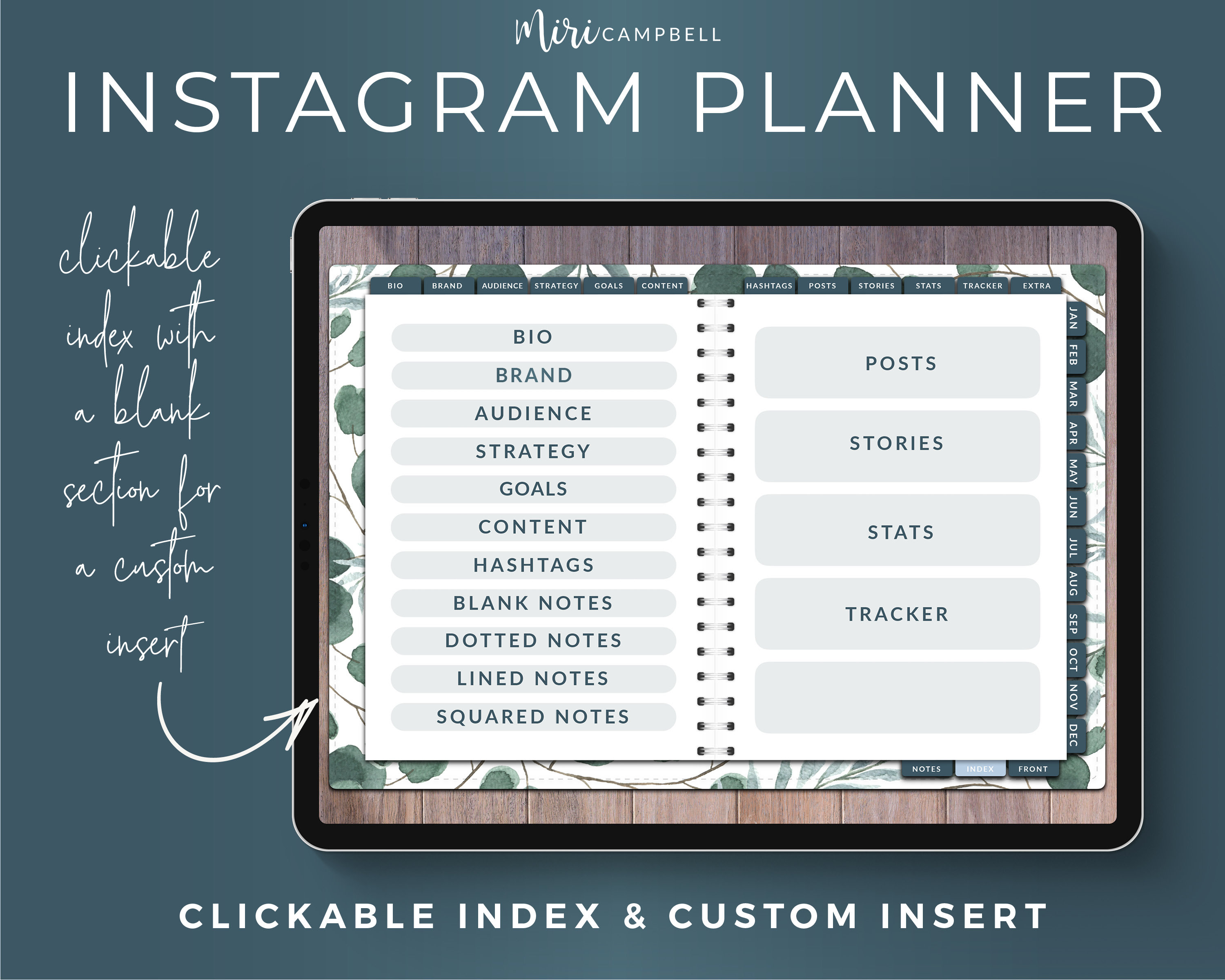 Digital Instagram Planner Instagram Digital Planner | Etsy