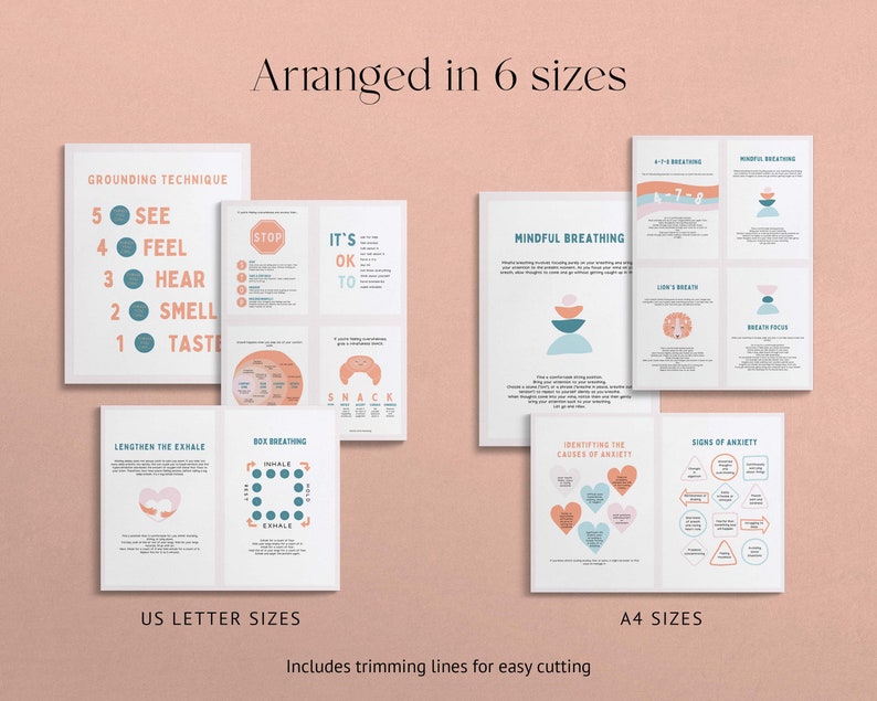 Anxiety Coping Skill Flashcard Canva Templates Anxiety Coping - Etsy