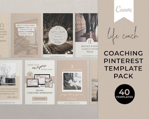 Coach Pinterest Template Coaching Pinterest Template Canva - Etsy