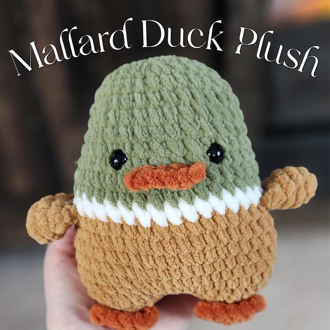 Crochet Mallard Duck Plushie | Amigurumi Creature | Crochet Plush Toy ...