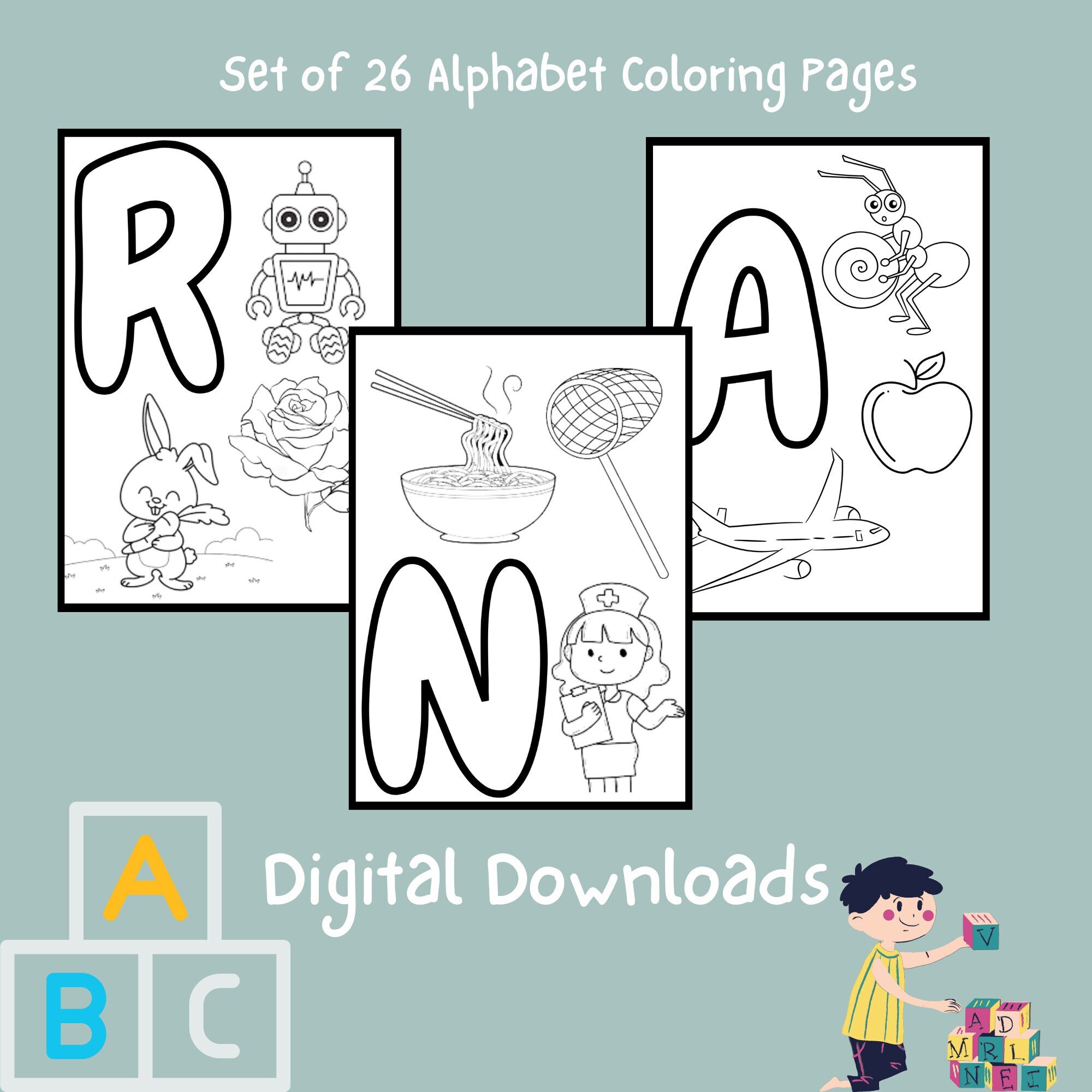 Printable Coloring Alphabet Letters