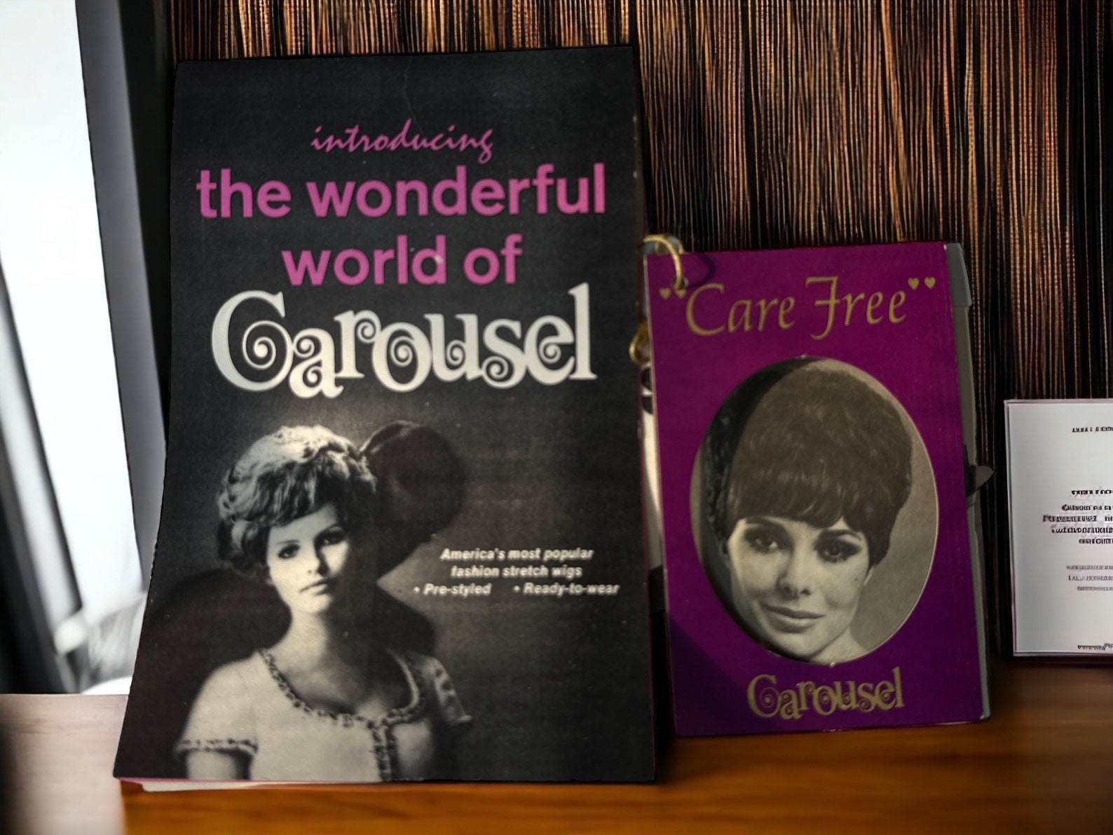 1960s Carousel Mod Wigs Styrofoam Head, Pink Box and Brown Mod Wig - Etsy