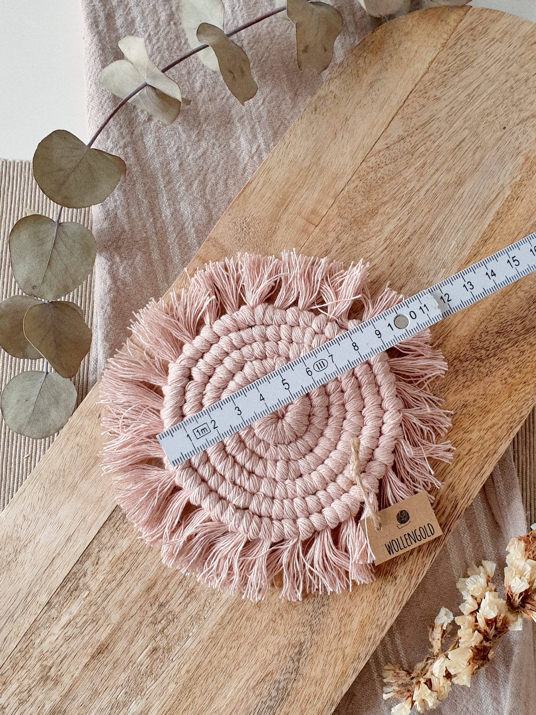 Set of 2 or 4 Macrame Coaster for Drinks Candles Mug Round - Etsy