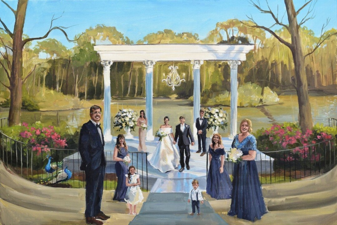Wedding Oil Painting From Photo Custom Portrait Painting Custom Wedding ...
