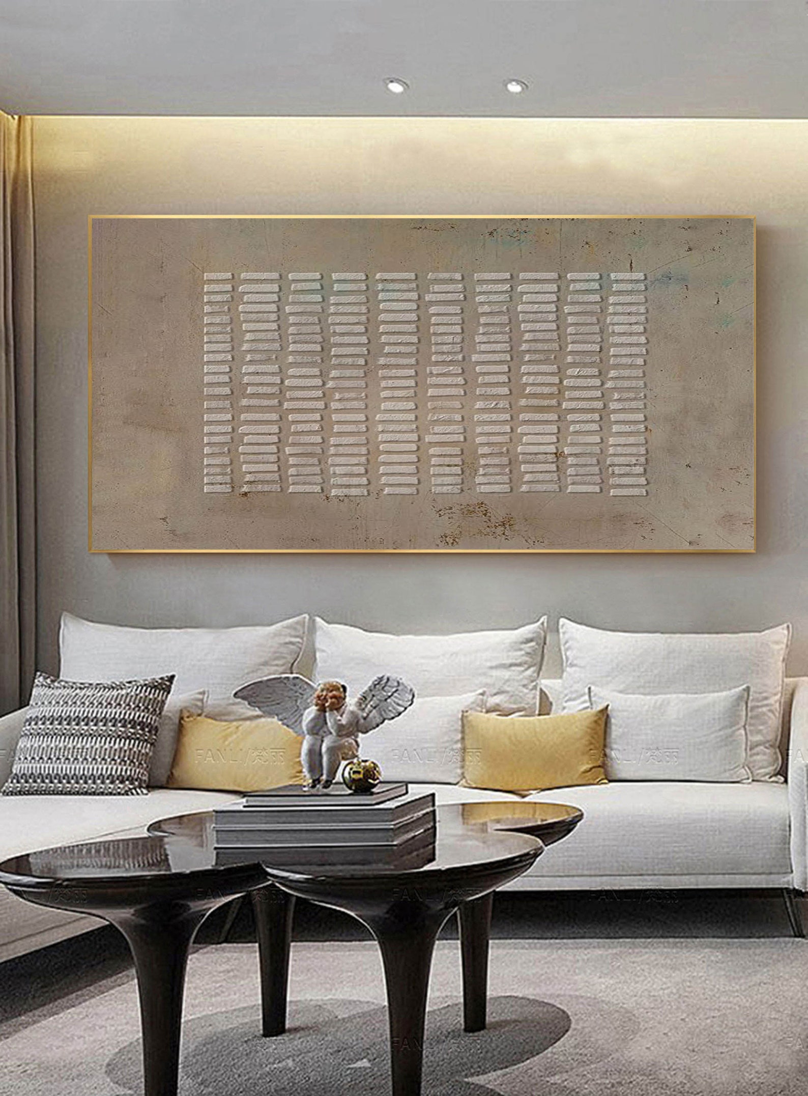 Brown Minimalist Painting Brown Wall Art 3d Texture Painting - Etsy