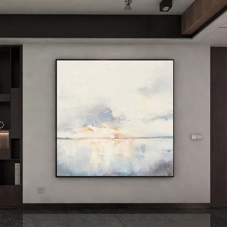 Large Ocean Sunset Painting on Canvas: Abstract Coastal Wall Art - Etsy