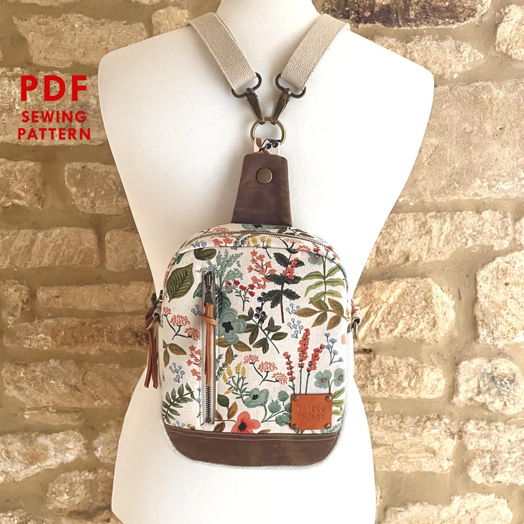 Pebble Sling Bag SEWING PATTERN: Convertible Backpack With Video ...