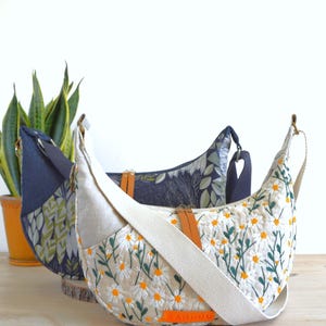 Crescent Crossbody Bag Sewing Pattern: Ladies Bag Pattern, Easy Bag ...