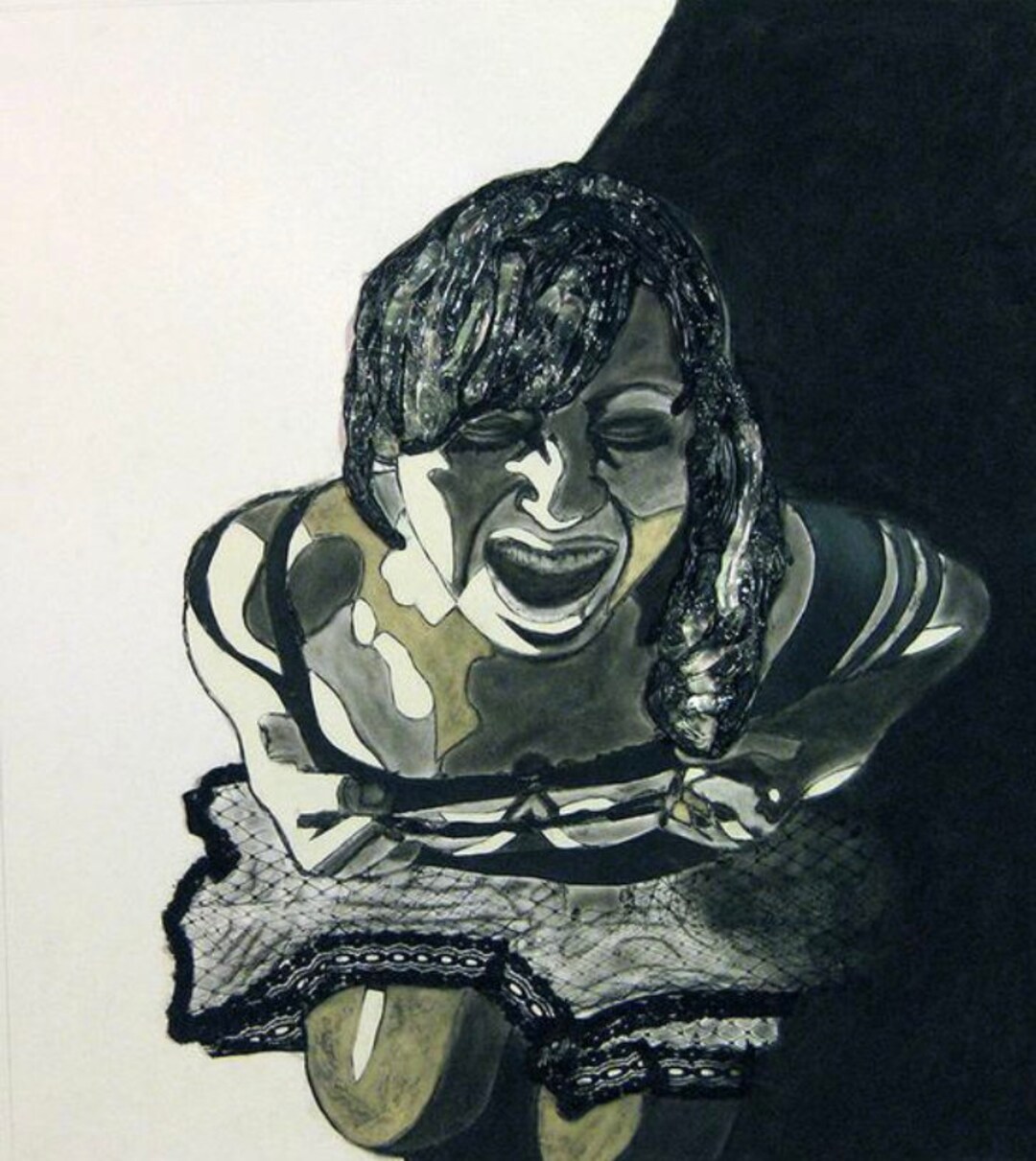 Screaming Charcoal Drawing Art Print lend and Ear - Etsy