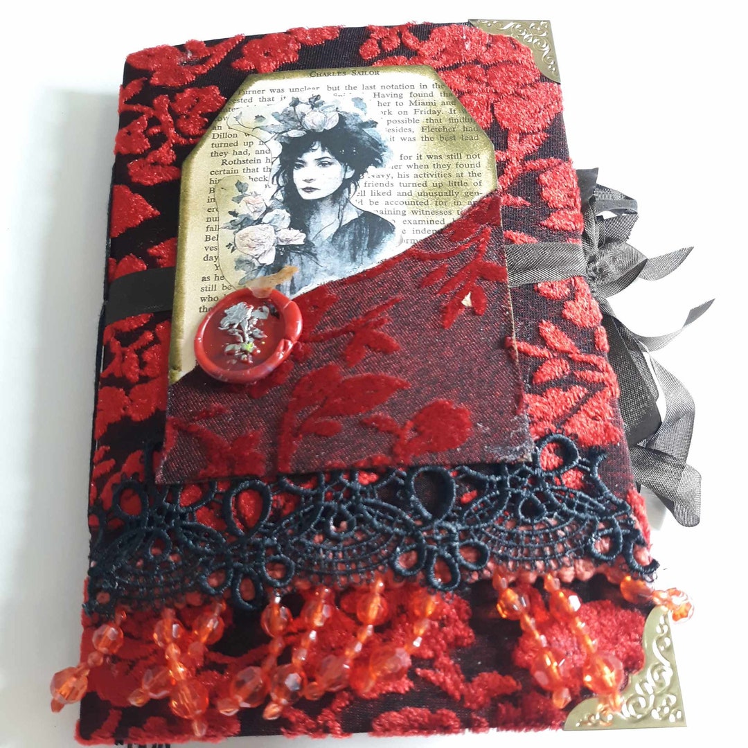 Ruby Gothic Junk Journal Handmade 72 Pages - Etsy