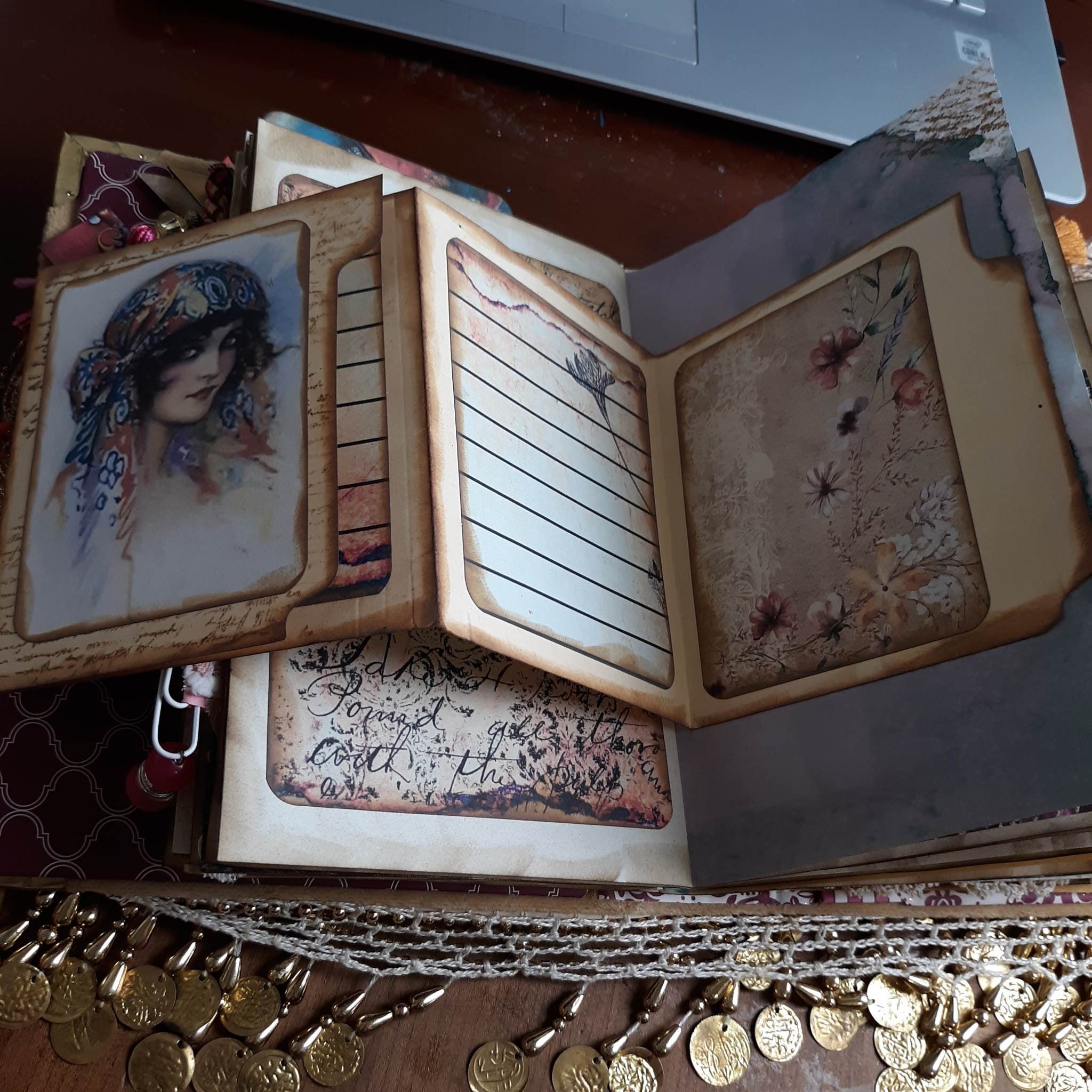 Handmade Gypsy Junk Journal Chunky Textured 50 Pages Colorful ...