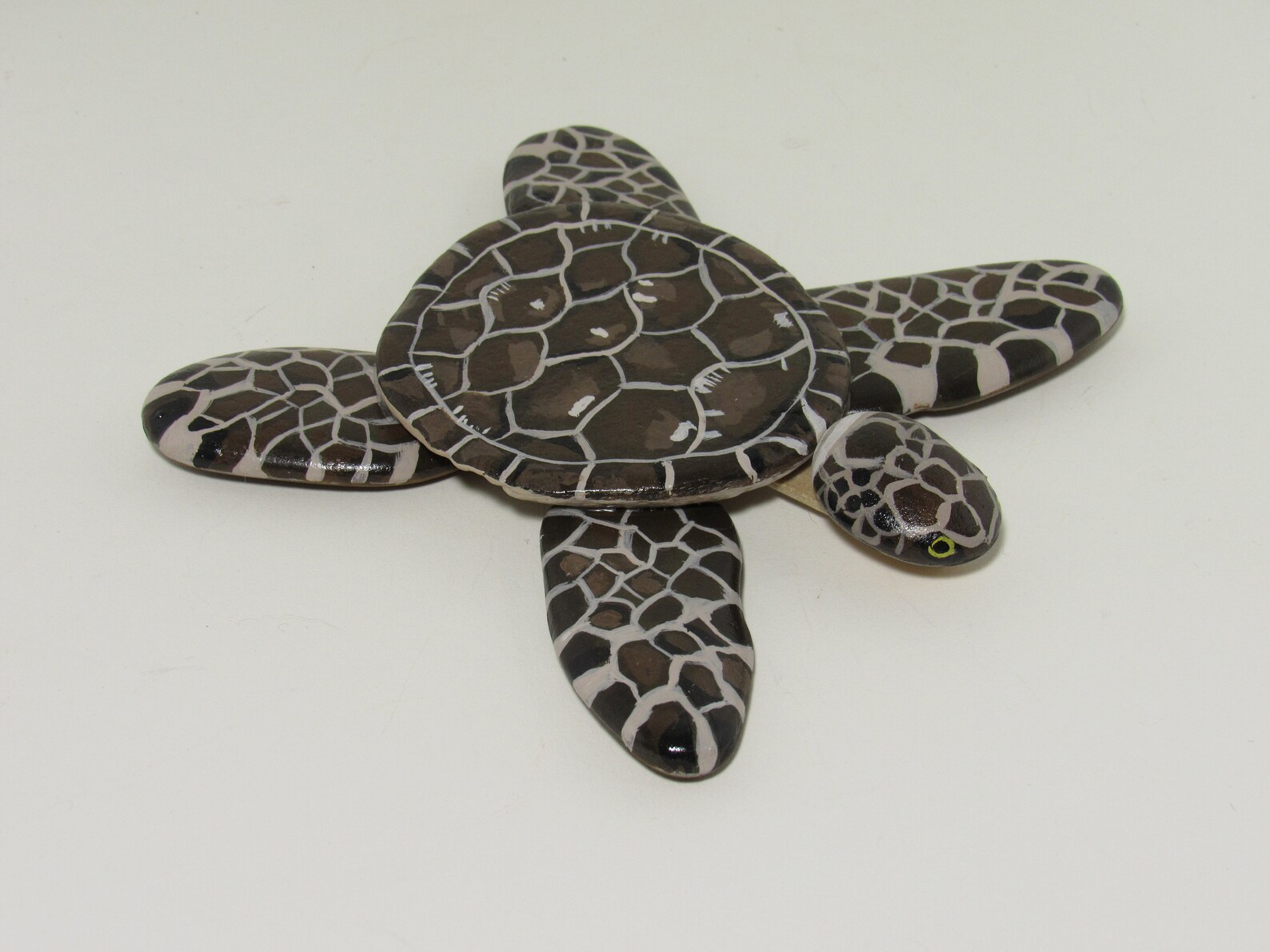 Sea Turtle Painted Rock Hand Painted Rock Turtle Rock Art Animals ...