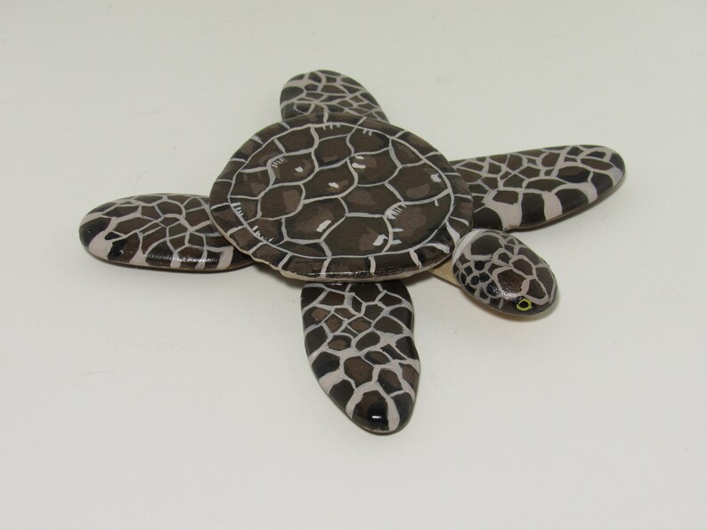 Sea Turtle Painted Rock Hand Painted Rock Turtle Rock Art Animals ...