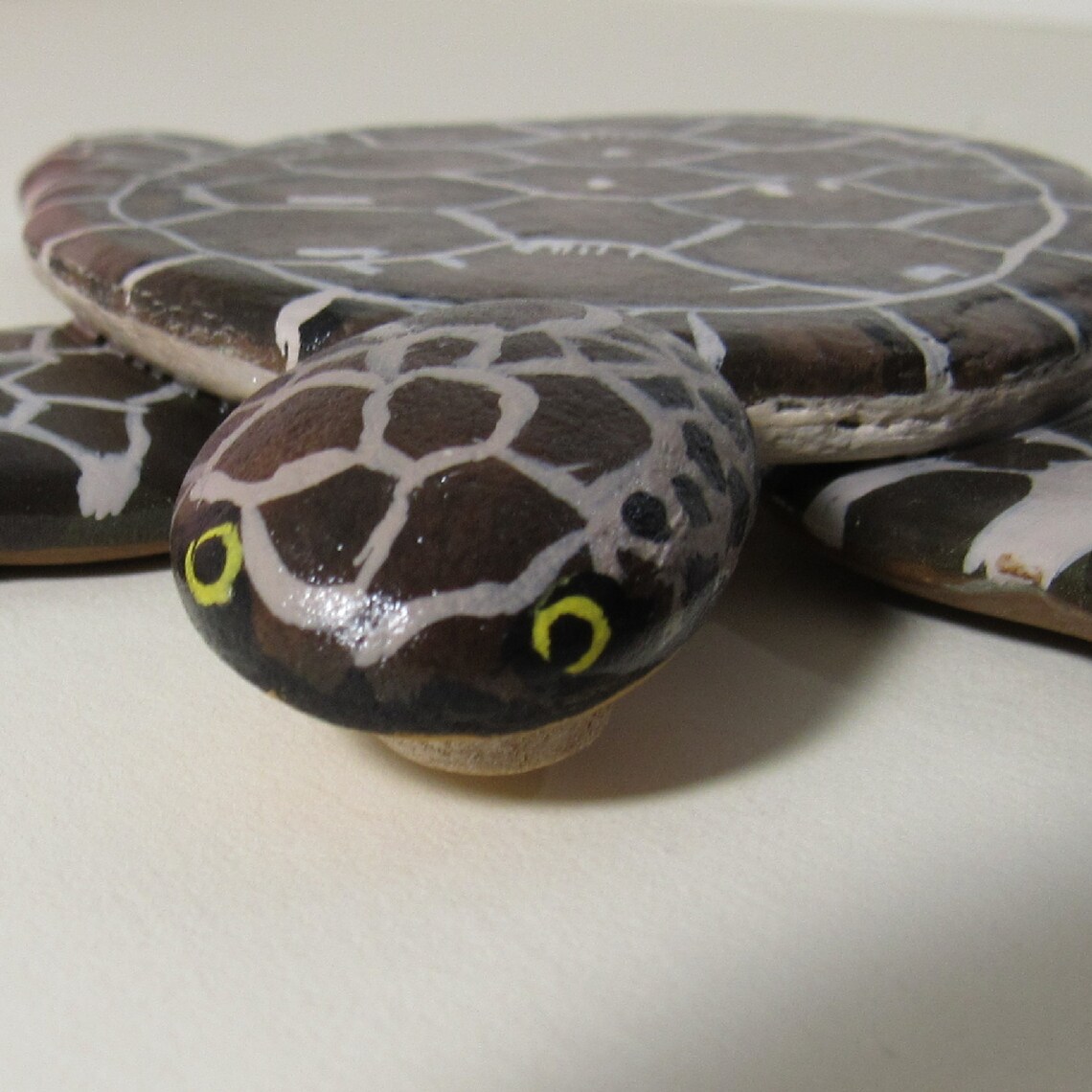 Sea Turtle Painted Rock Hand Painted Rock Rock Art 3D | Etsy