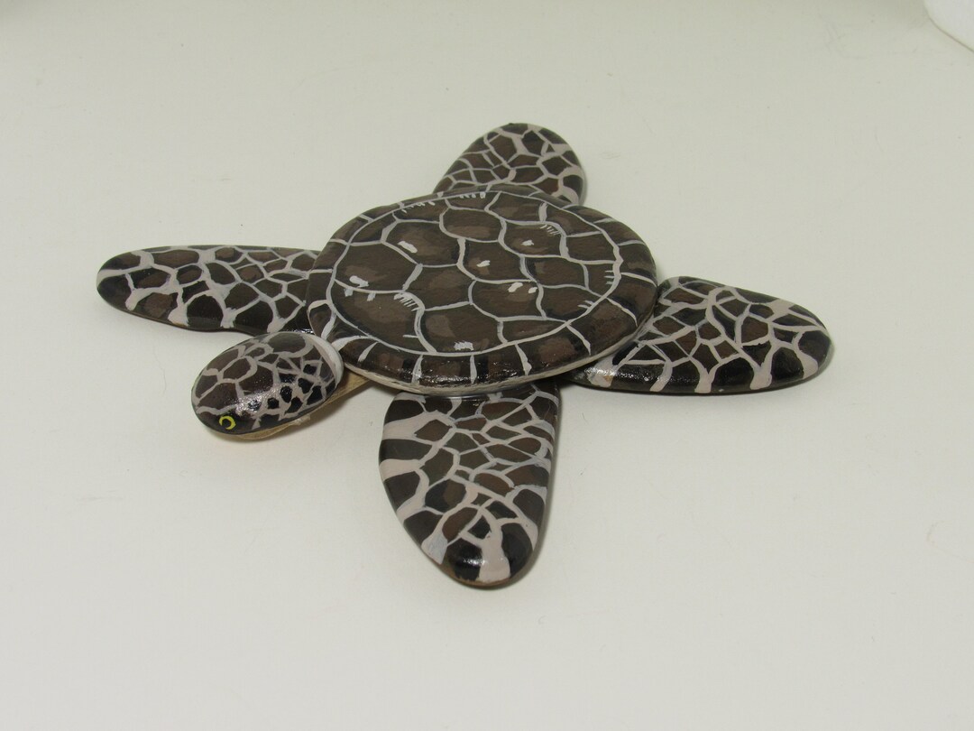 Sea Turtle Painted Rock Hand Painted Rock Turtle Rock Art Animals ...