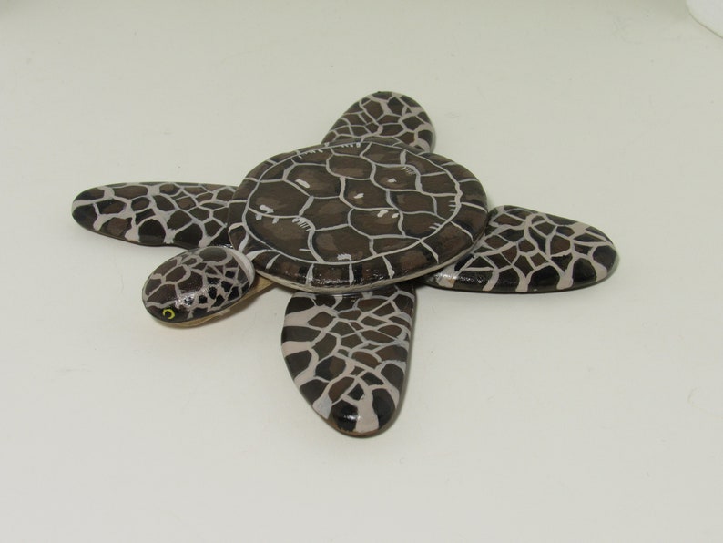 Sea Turtle Painted Rock Hand Painted Rock Turtle Rock Art Animals ...